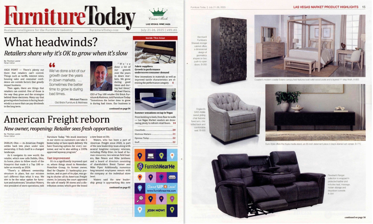 Bernhardt in Furniture Today’s Las Vegas Market Coverage